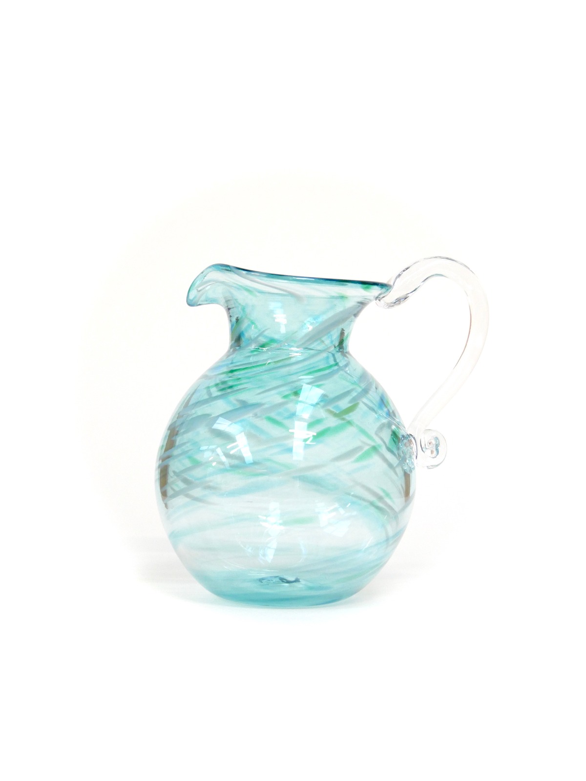 Jug turquoise hand blown in Bath